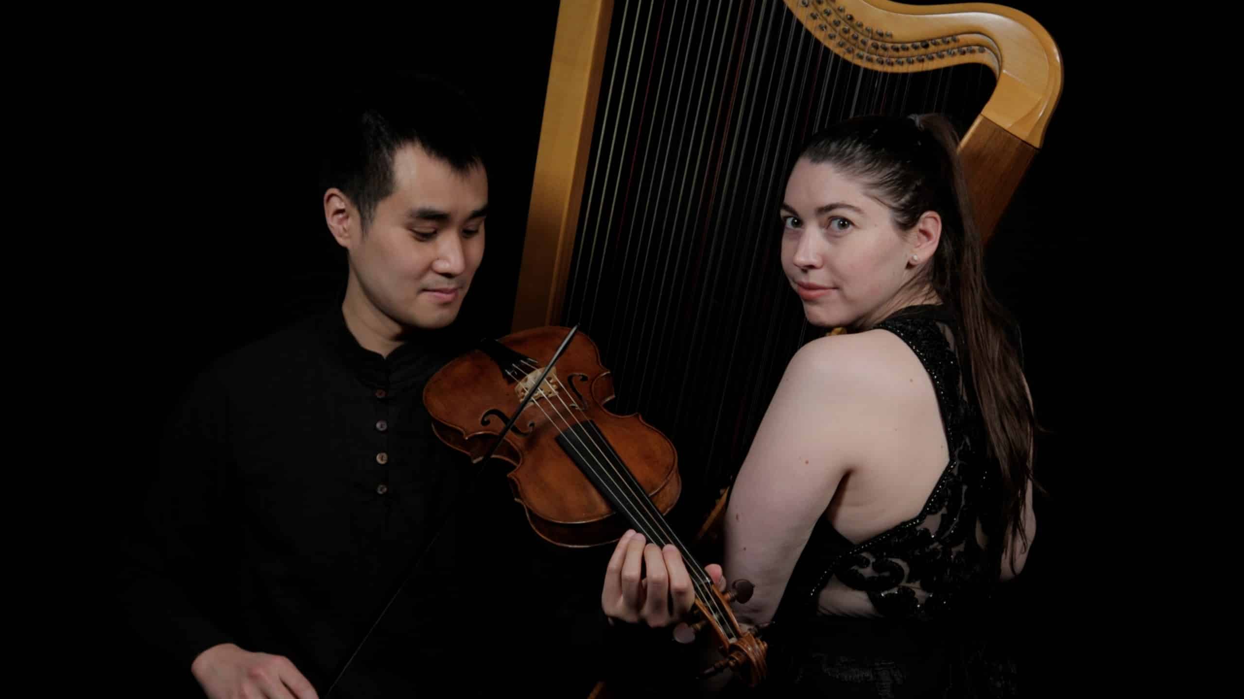 Anna O’Connell, harp and Addi Liu, violin – Tompkins Weekly
