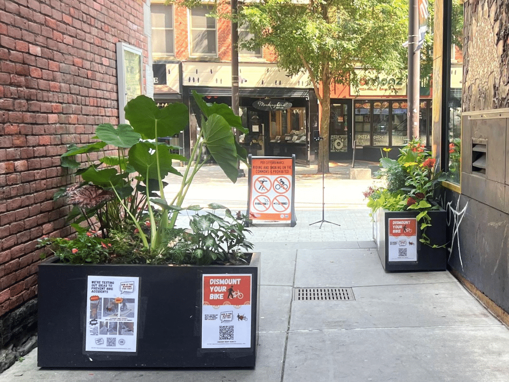 Ithaca Commons Safety Planters Tested