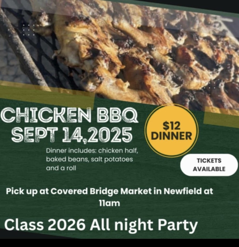 Newfield Class of 2026 Chicken BBQ – Tompkins Weekly